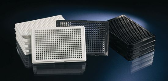 384 Well®️ Black NUNC™️ Polymer Optical Bottom Plates, Sterile w/o Lid
