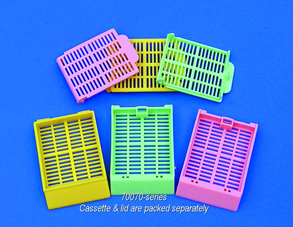 Slotted Cassette, Blue, Lids Attached