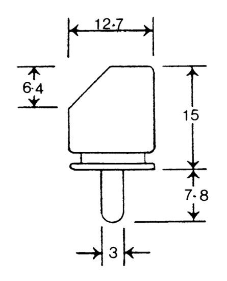 45° Angle,3mm Pin Al'M Mount