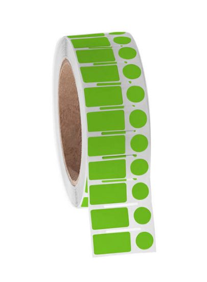 NitroTAG Cryo Labels, 0.94 x 0.5" + 0.437", 3" core, Green