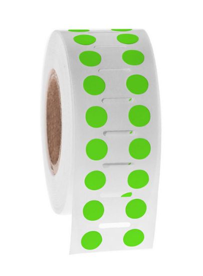 NitroTAG Cryo Labels, 0.25" (6.4mm), 1" core, Green